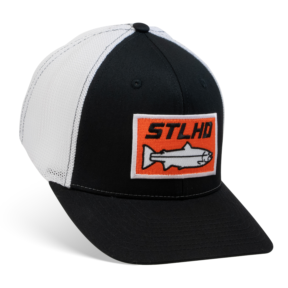 STLHD Standard Black/White Flex fit Hat | STLHD GEAR